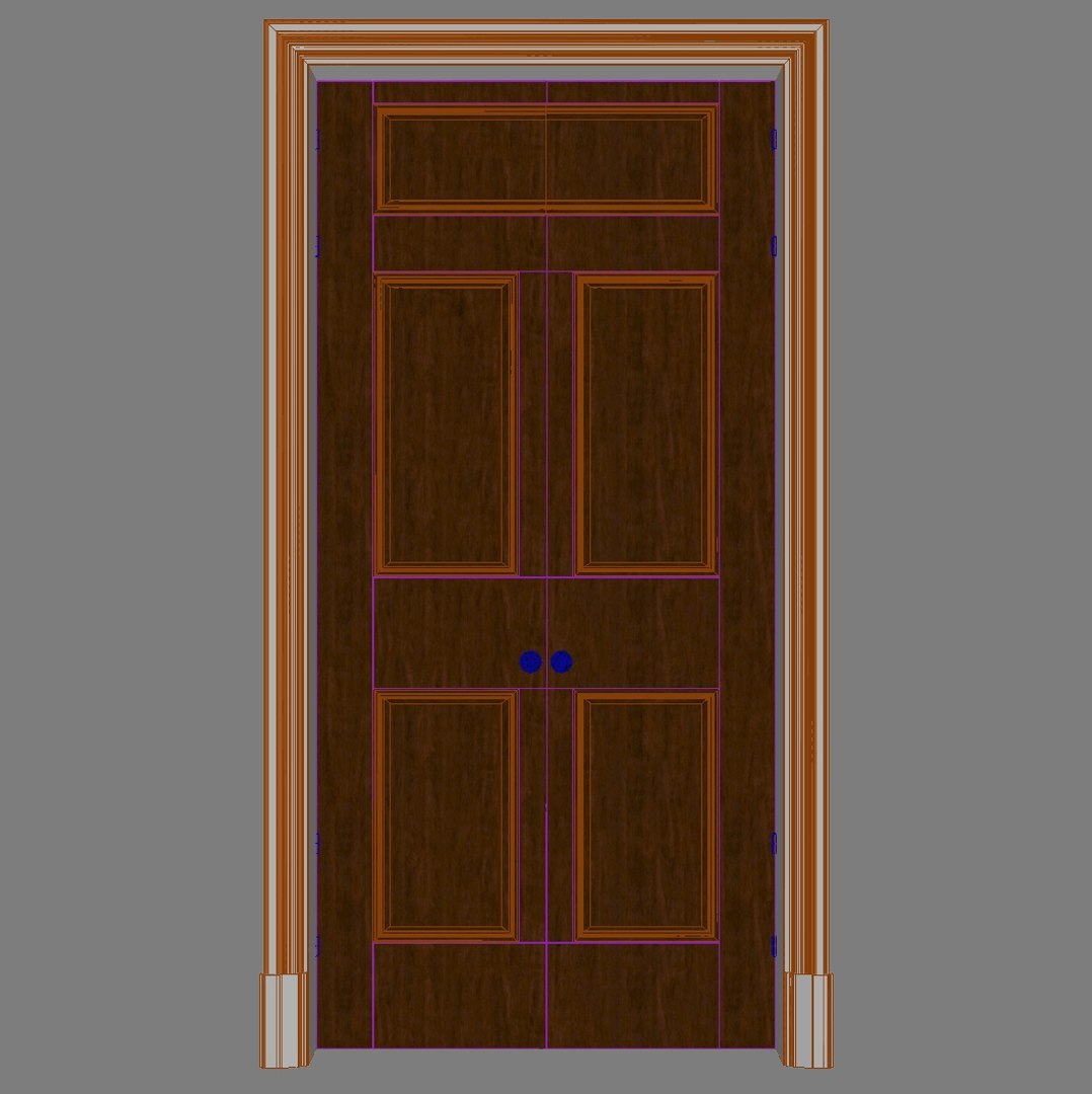 3d Door Simple Double Model