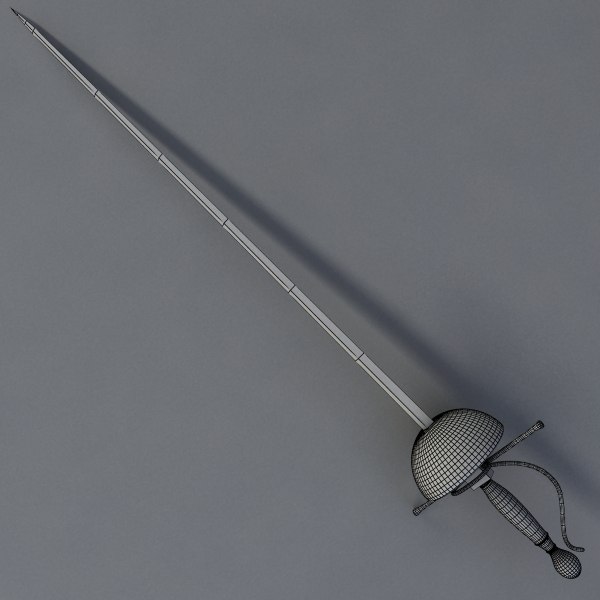 rapier sword 3d model
