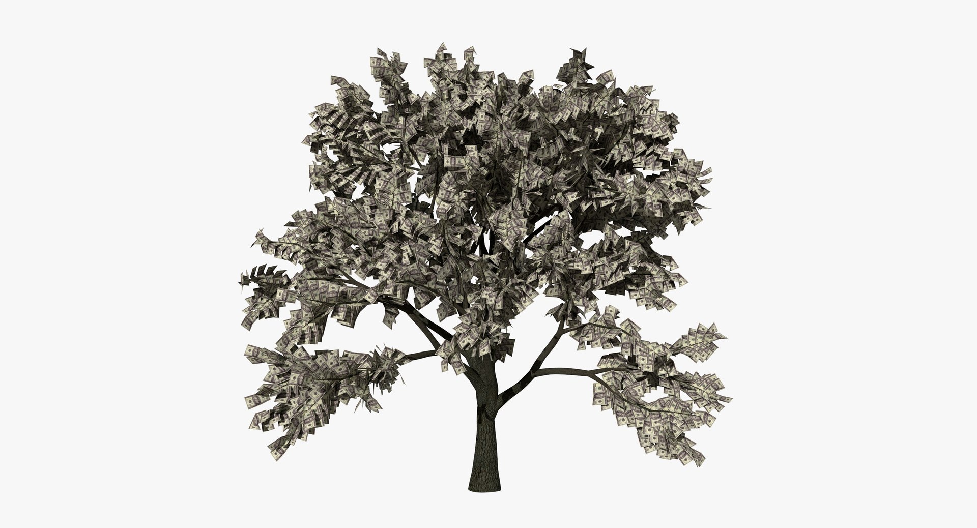 Money Tree 20s 3D Model - TurboSquid 1219345