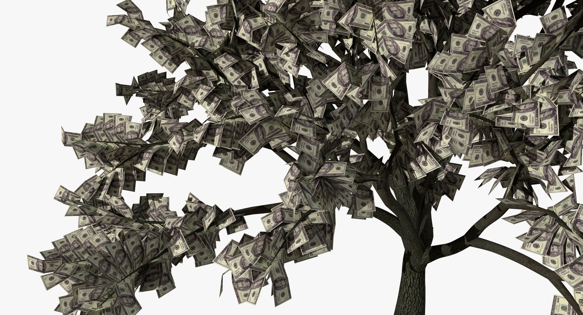 Money Tree 20s 3D Model - TurboSquid 1219345