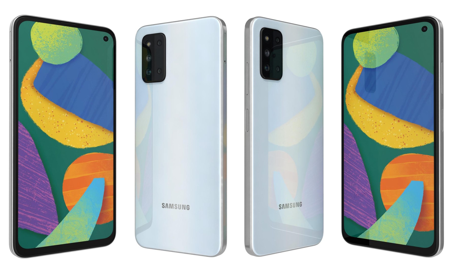 Samsung Galaxy F52 5G Black And White 3D model - TurboSquid 1756657