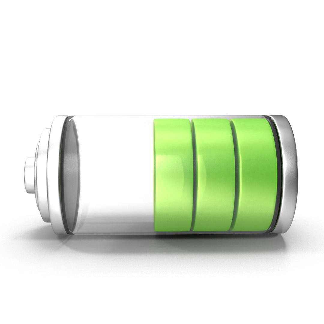 3d Cell Phone Battery Icon