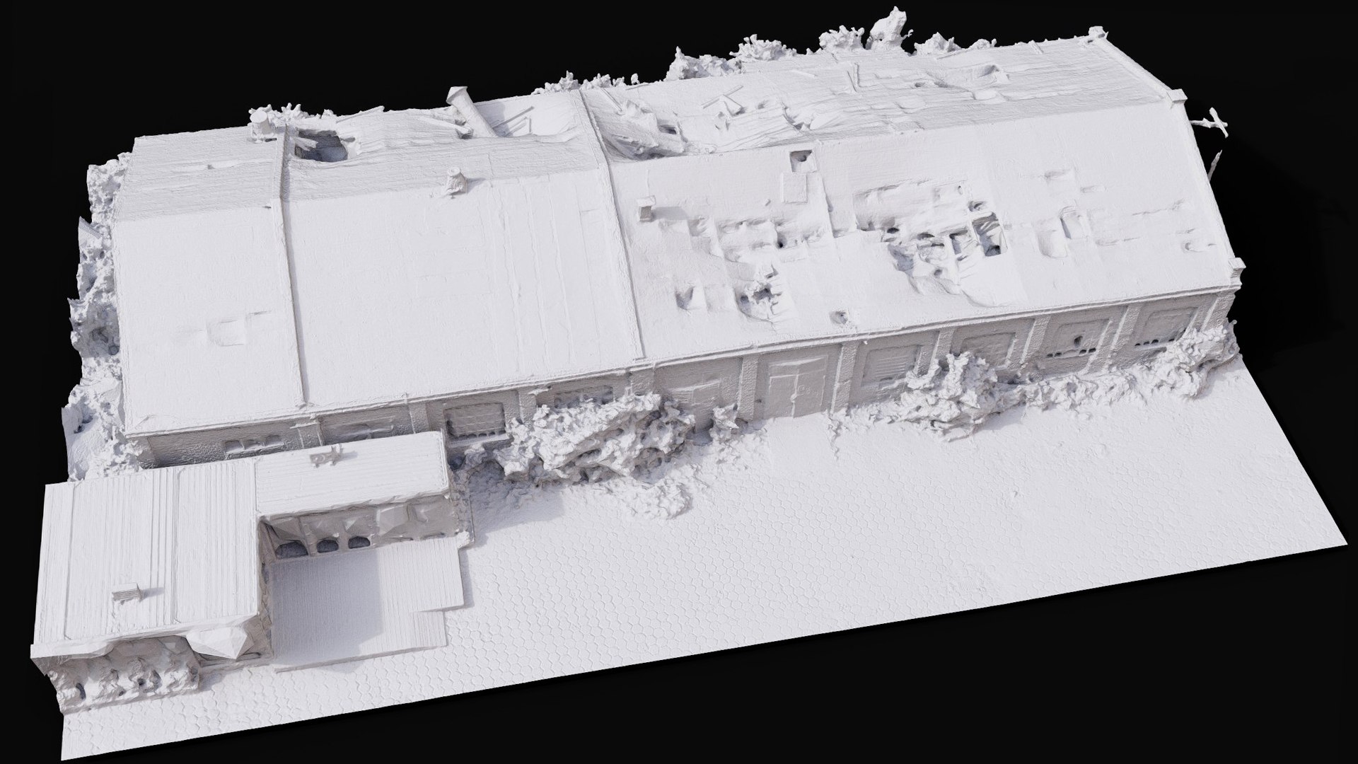 3D Ww2 Old Factory Bricks Destroyed Roof Photogrammetry - TurboSquid ...
