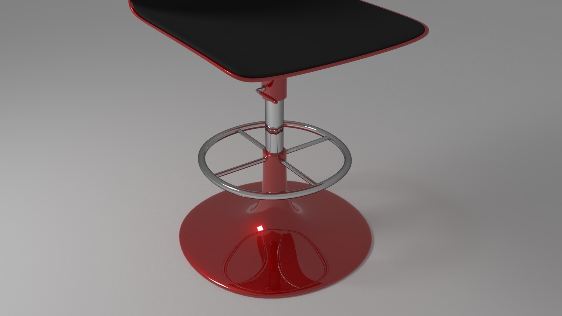 3D Red bar stool model - TurboSquid 2029334