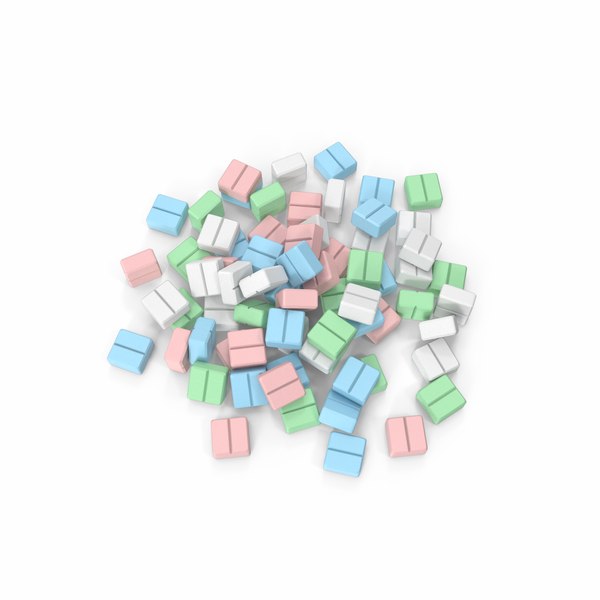 Pile Of Square Pills Collection 3D model - TurboSquid 1942791