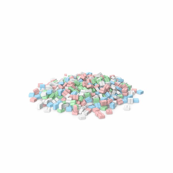 Pile Of Square Pills Collection 3D model - TurboSquid 1942791