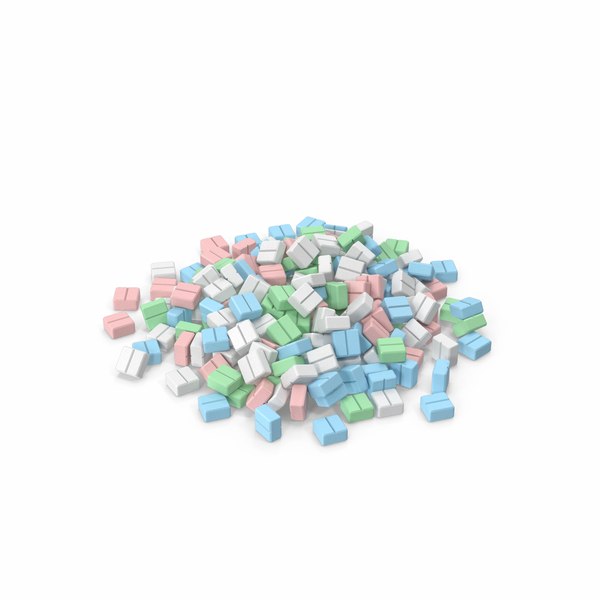 Pile Of Square Pills Collection 3D model - TurboSquid 1942791