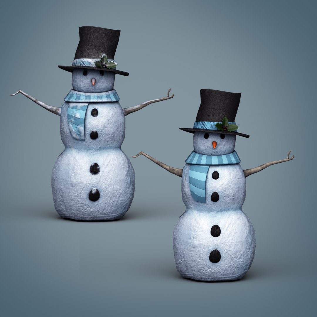 Pbr snowman snow 3D model - TurboSquid 1350083