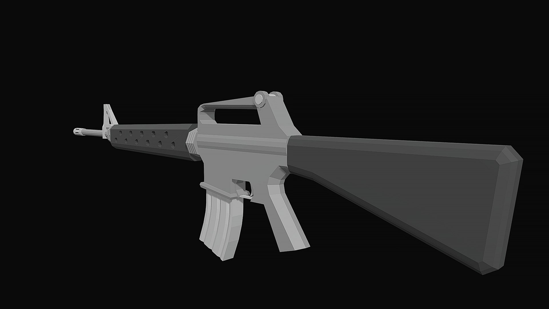 3D Low Poly M16A2 - TurboSquid 1958216