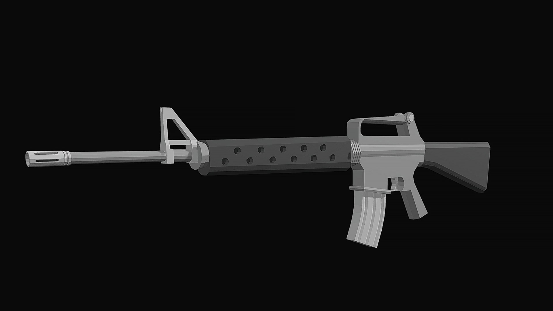3D Low Poly M16A2 - TurboSquid 1958216