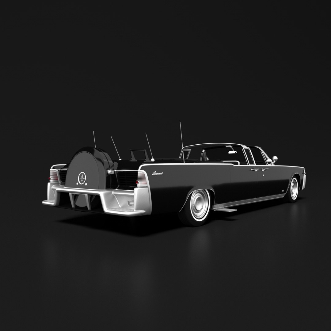 3D Lincoln Continental SS-100-X J F Kennedy - TurboSquid 2349266