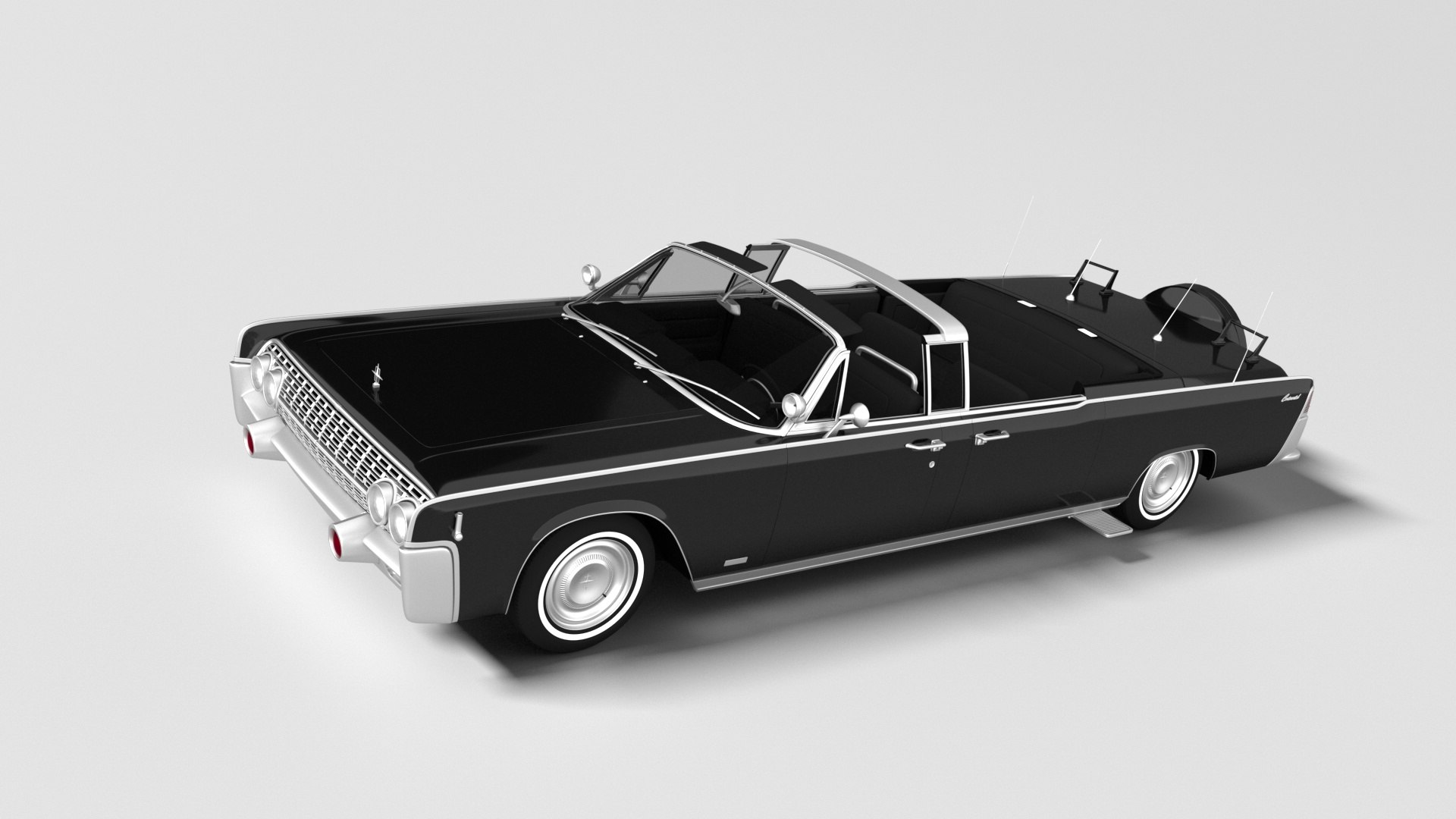 3D Lincoln Continental SS-100-X J F Kennedy - TurboSquid 2349266