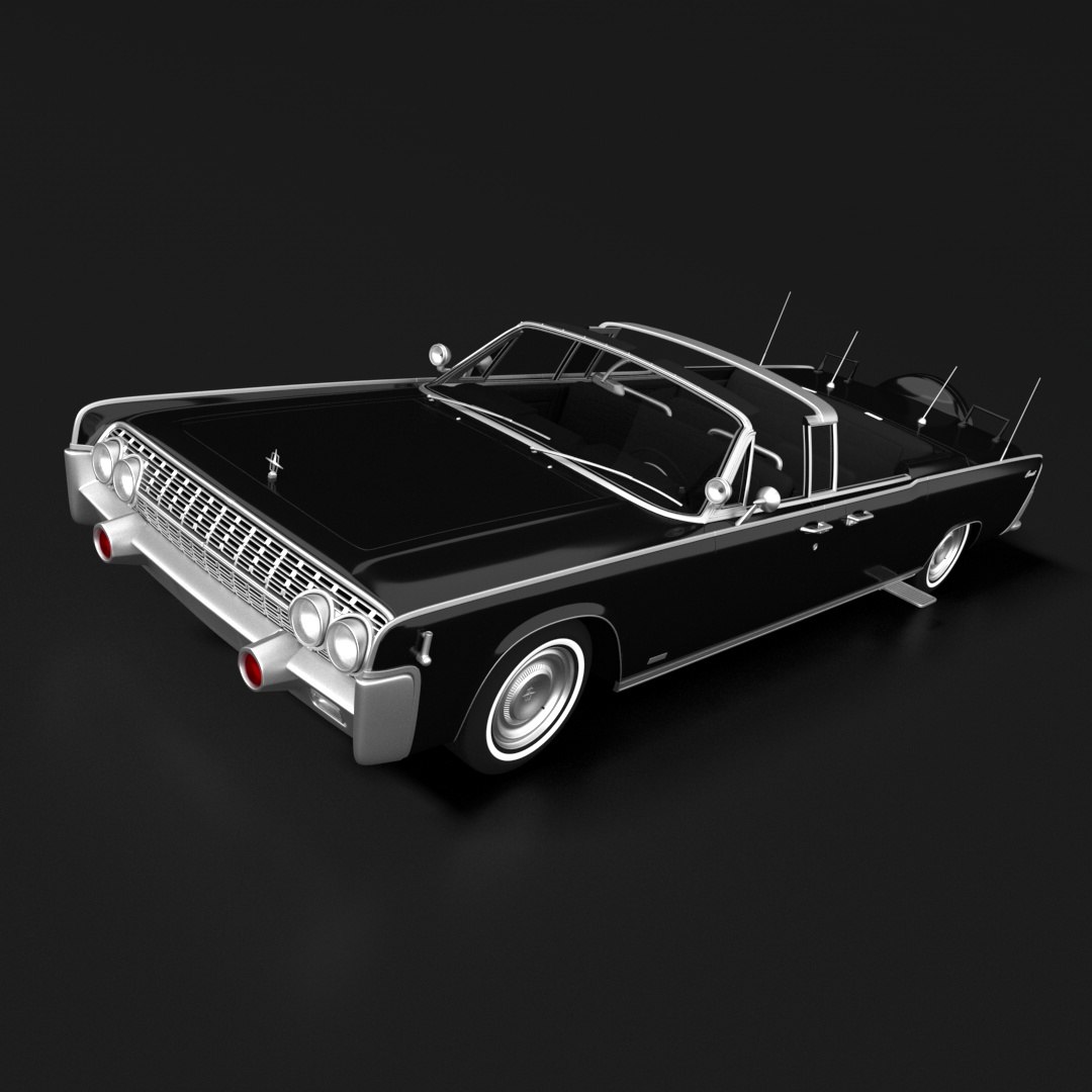 3D Lincoln Continental SS-100-X J F Kennedy - TurboSquid 2349266