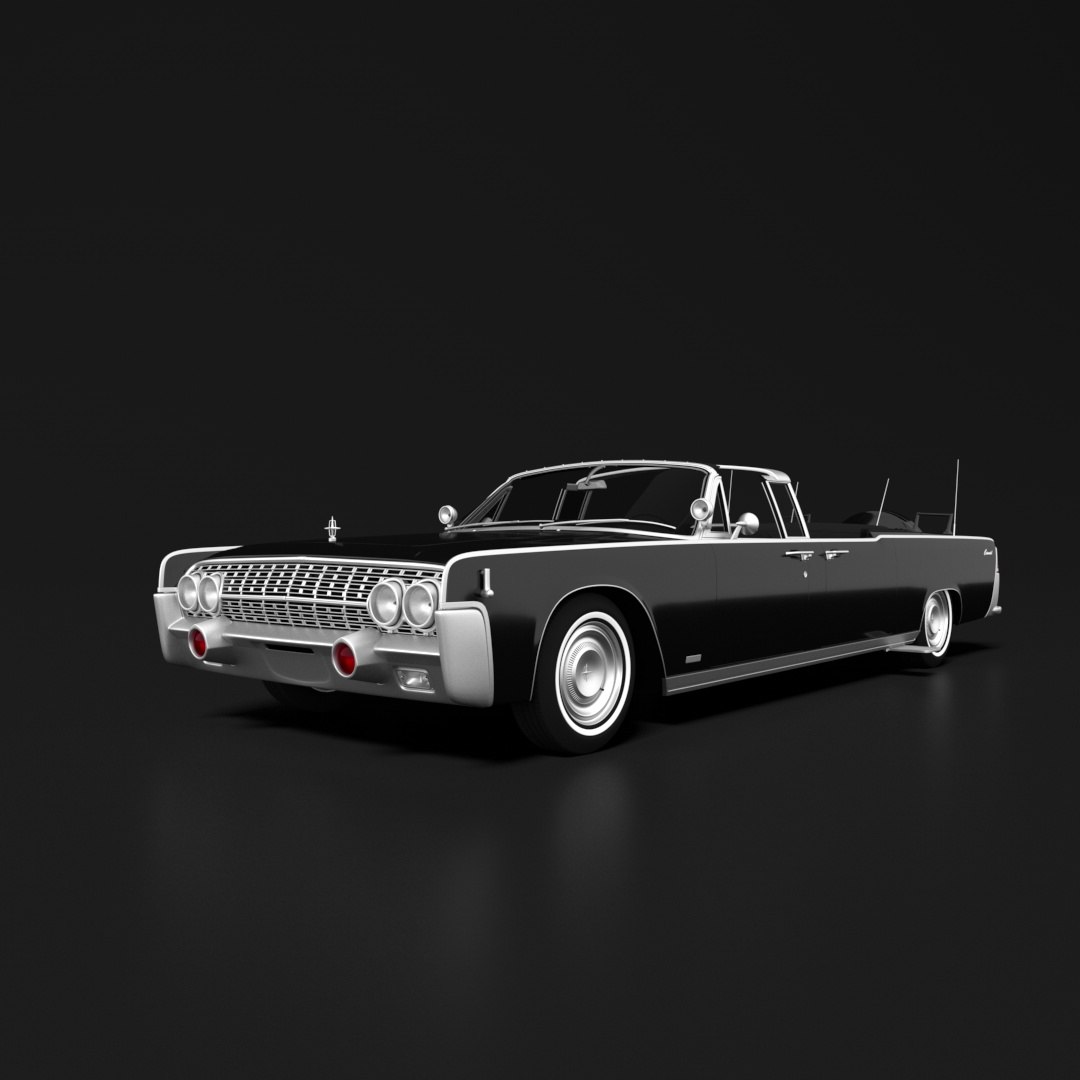 3D Lincoln Continental SS-100-X J F Kennedy - TurboSquid 2349266