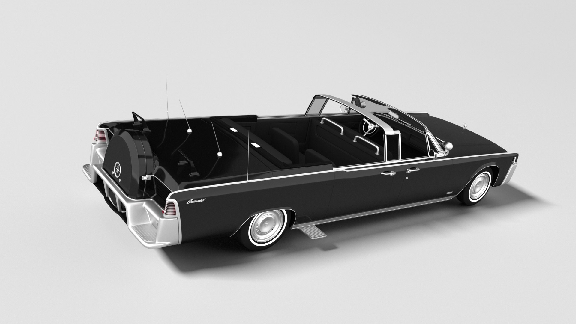 3D Lincoln Continental SS-100-X J F Kennedy - TurboSquid 2349266