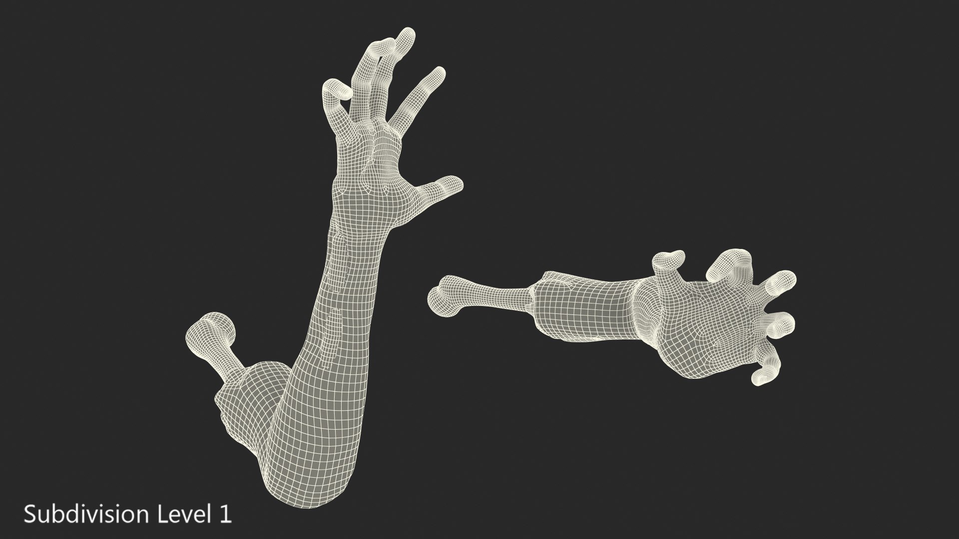 Bloody zombie arms rigged 3D model - TurboSquid 1443790