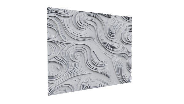 modelo 3d Conjunto de decoración de pared con paneles modernos Mural de ...