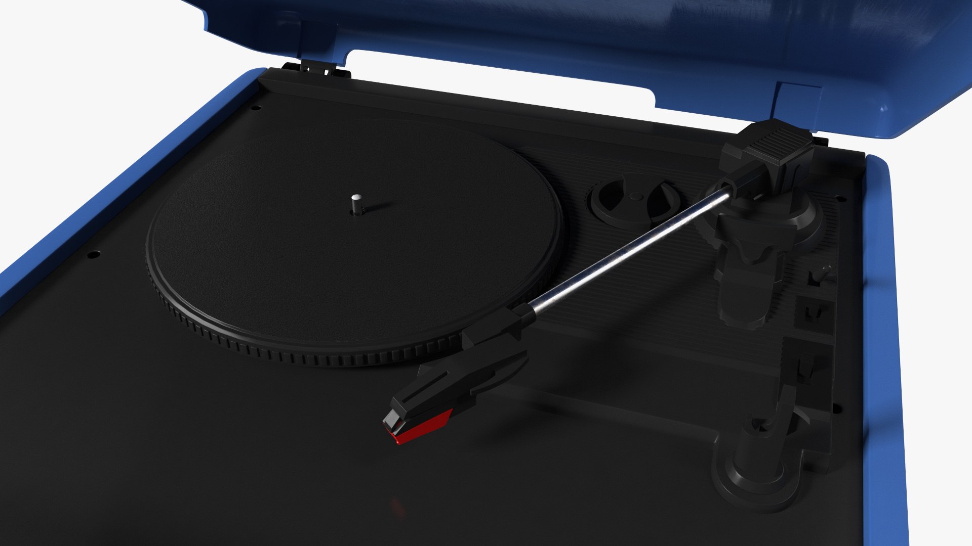 3D Model Victrola Blue Retro Turntable - TurboSquid 2068963