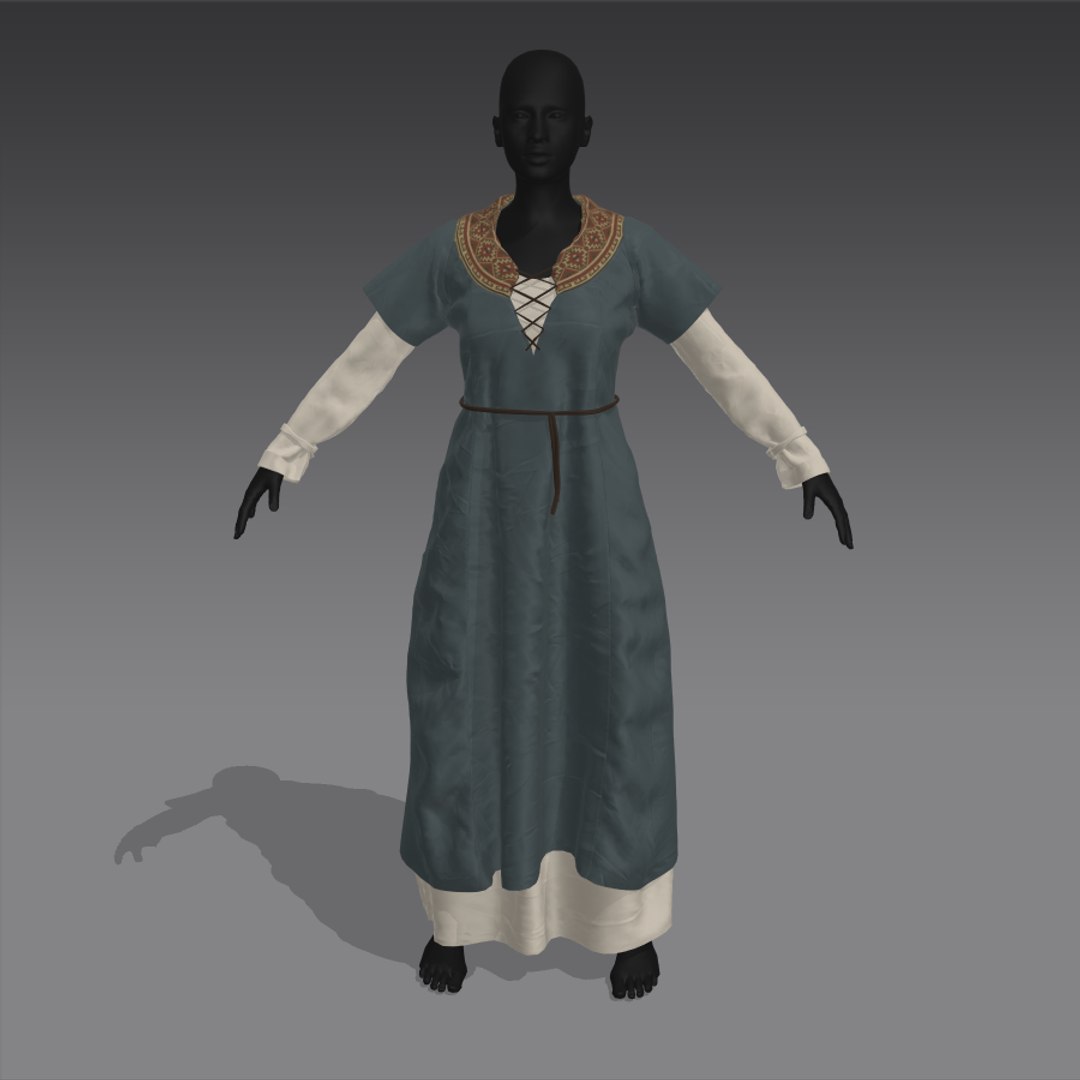 3D Dress Merlin Model - TurboSquid 1823356