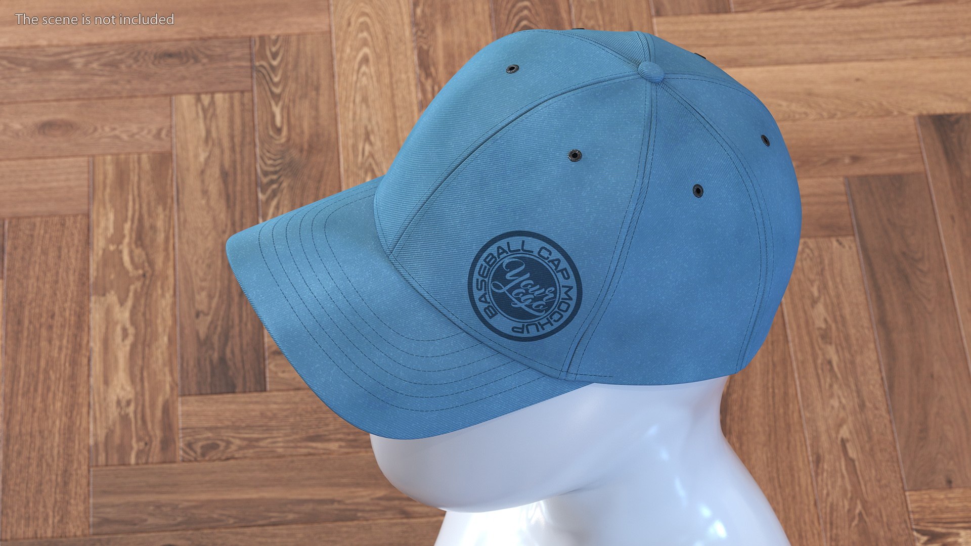 3D Cap Your Brand Blue - TurboSquid 1908104