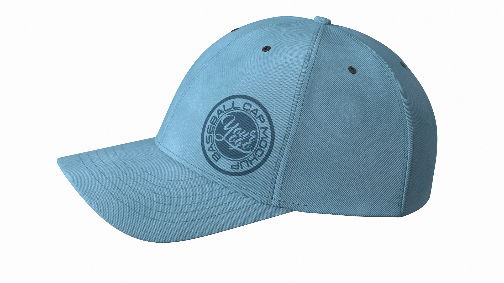 3D Cap Your Brand Blue - TurboSquid 1908104