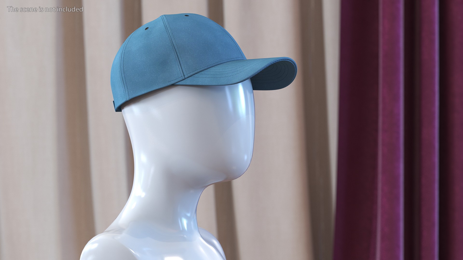 3D Cap Your Brand Blue - TurboSquid 1908104