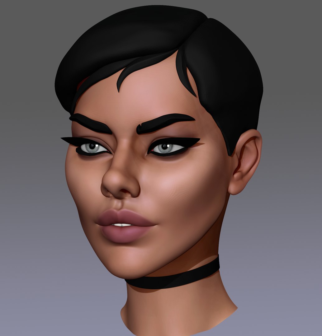 3D GIRL FACE 2 Model - TurboSquid 1819498
