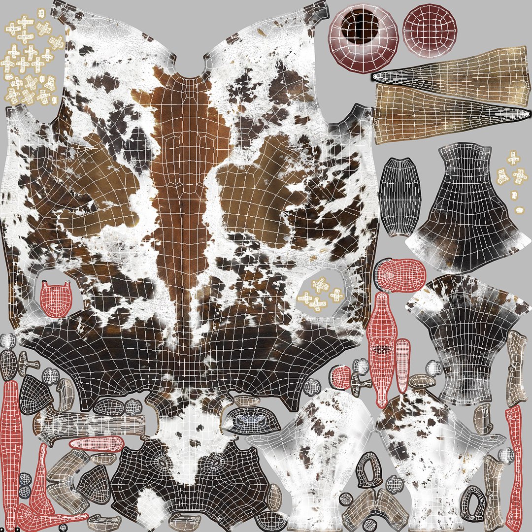 3D Texas Longhorn Cattle Mottled Brown Fur - TurboSquid 2180386
