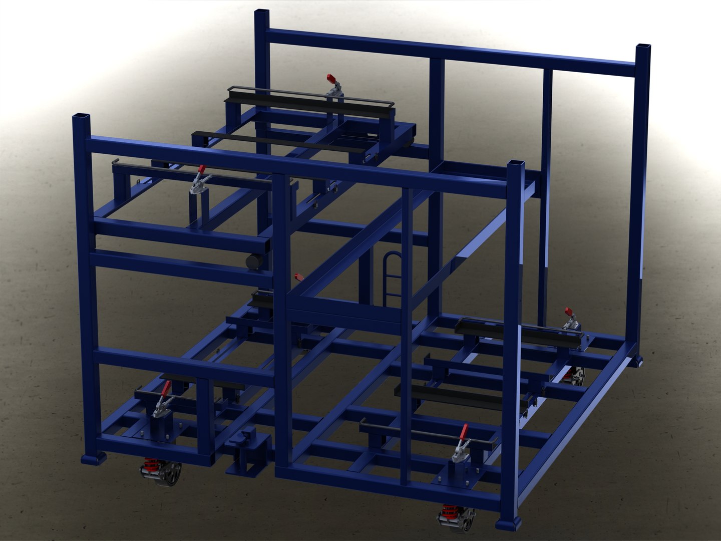 Stacking Rack Trolley Of Car Seat 3D - TurboSquid 2177053
