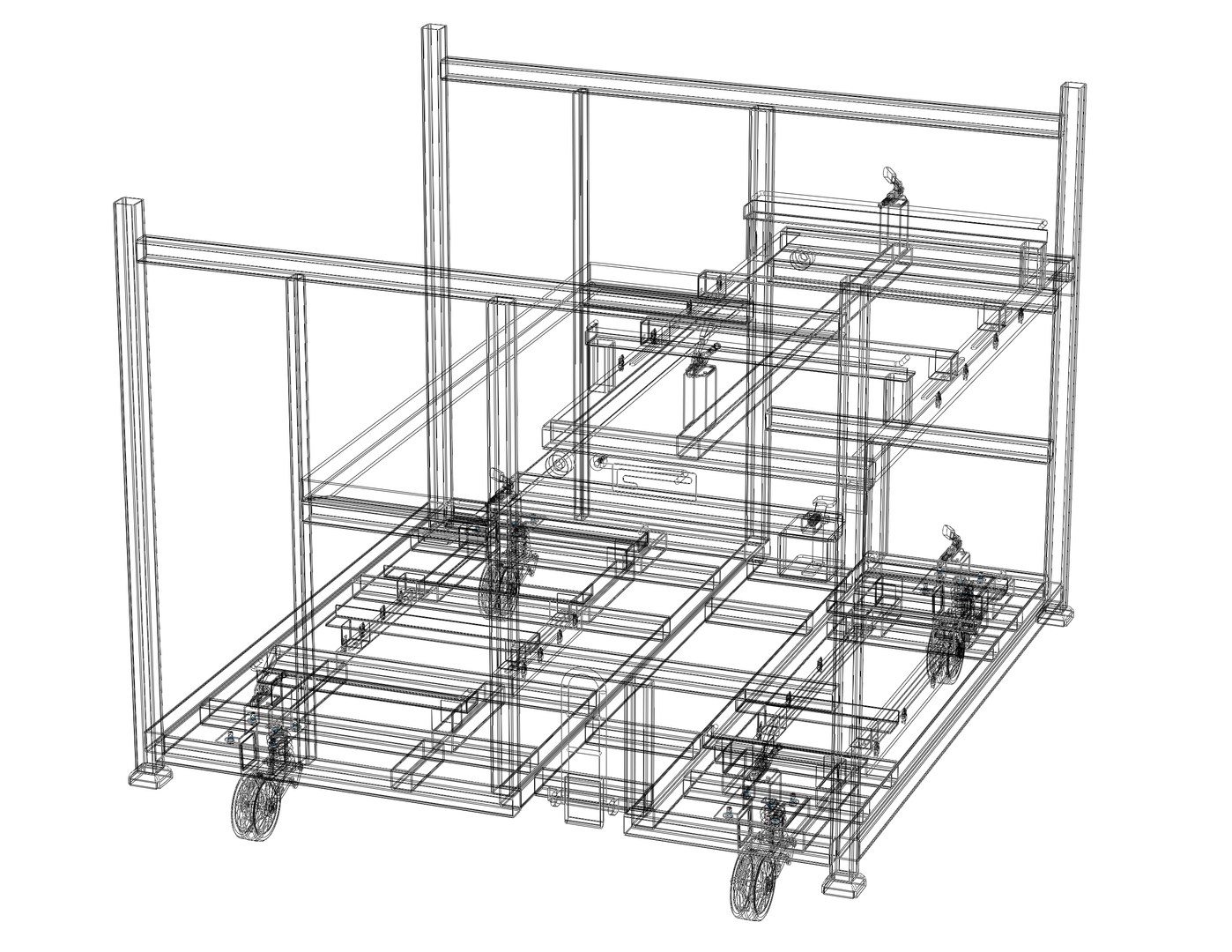 Stacking Rack Trolley Of Car Seat 3D - TurboSquid 2177053