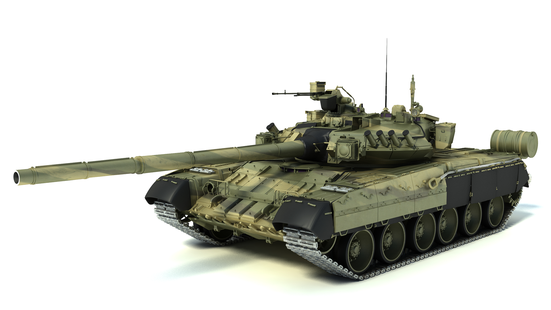 3d model of t-80ud main battle tank