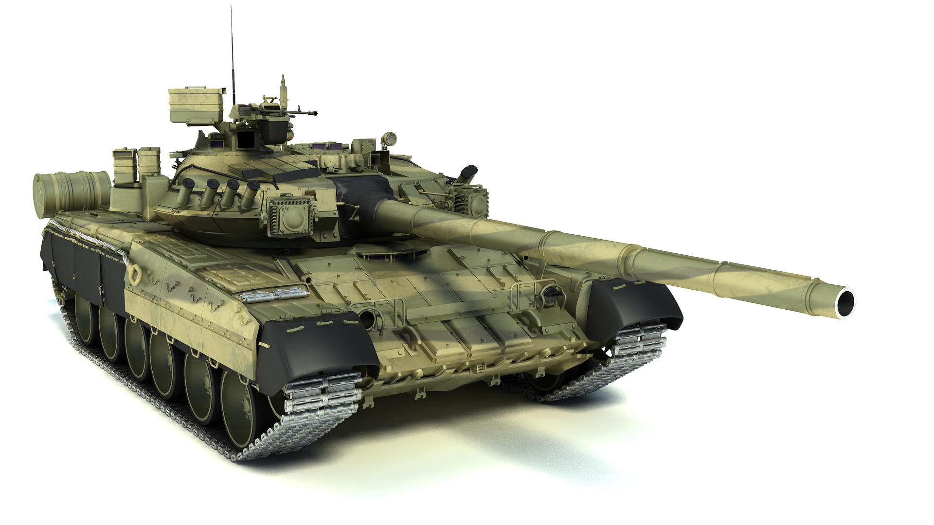 3d model of t-80ud main battle tank