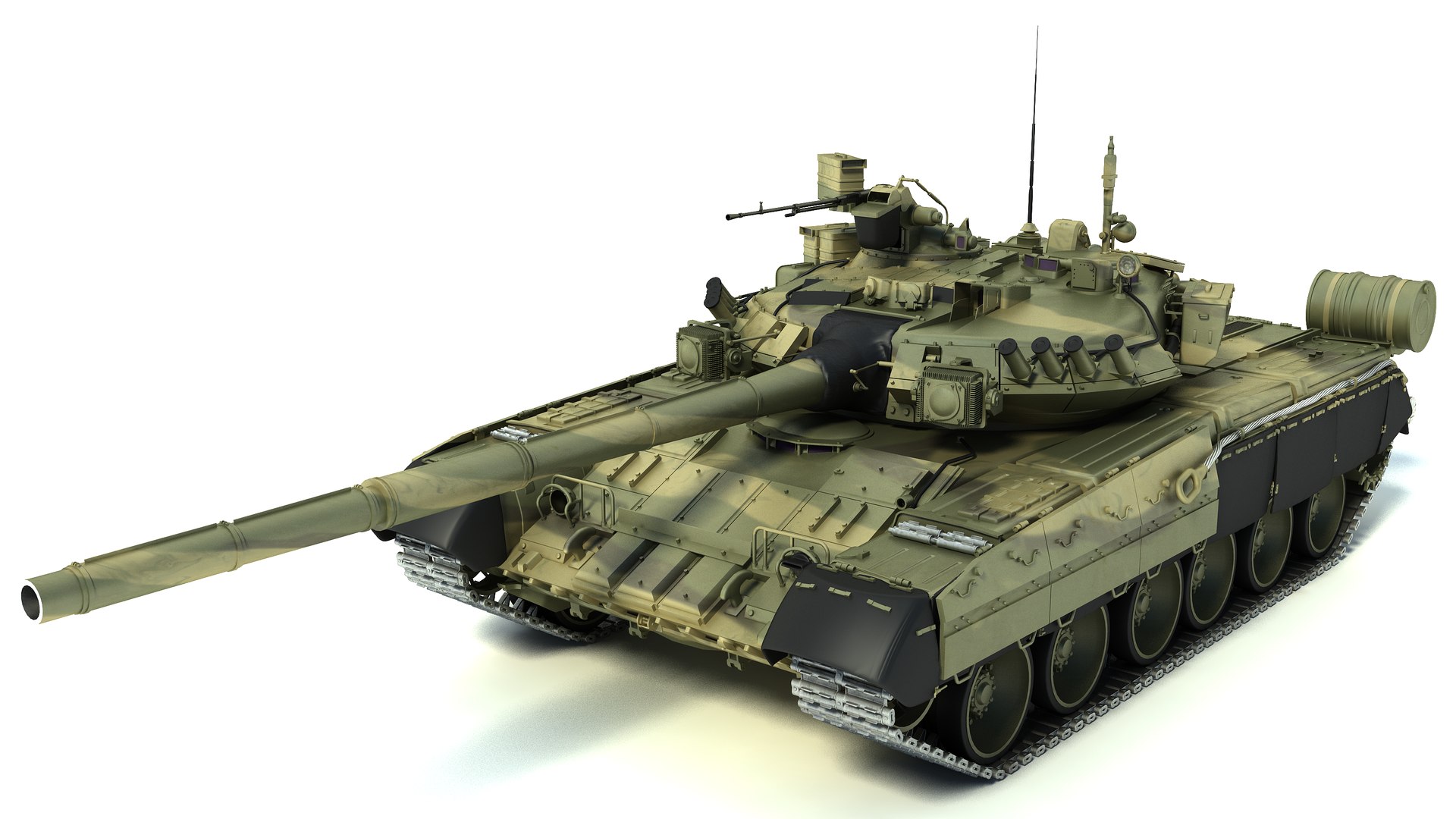 3d Model Of T-80ud Main Battle Tank