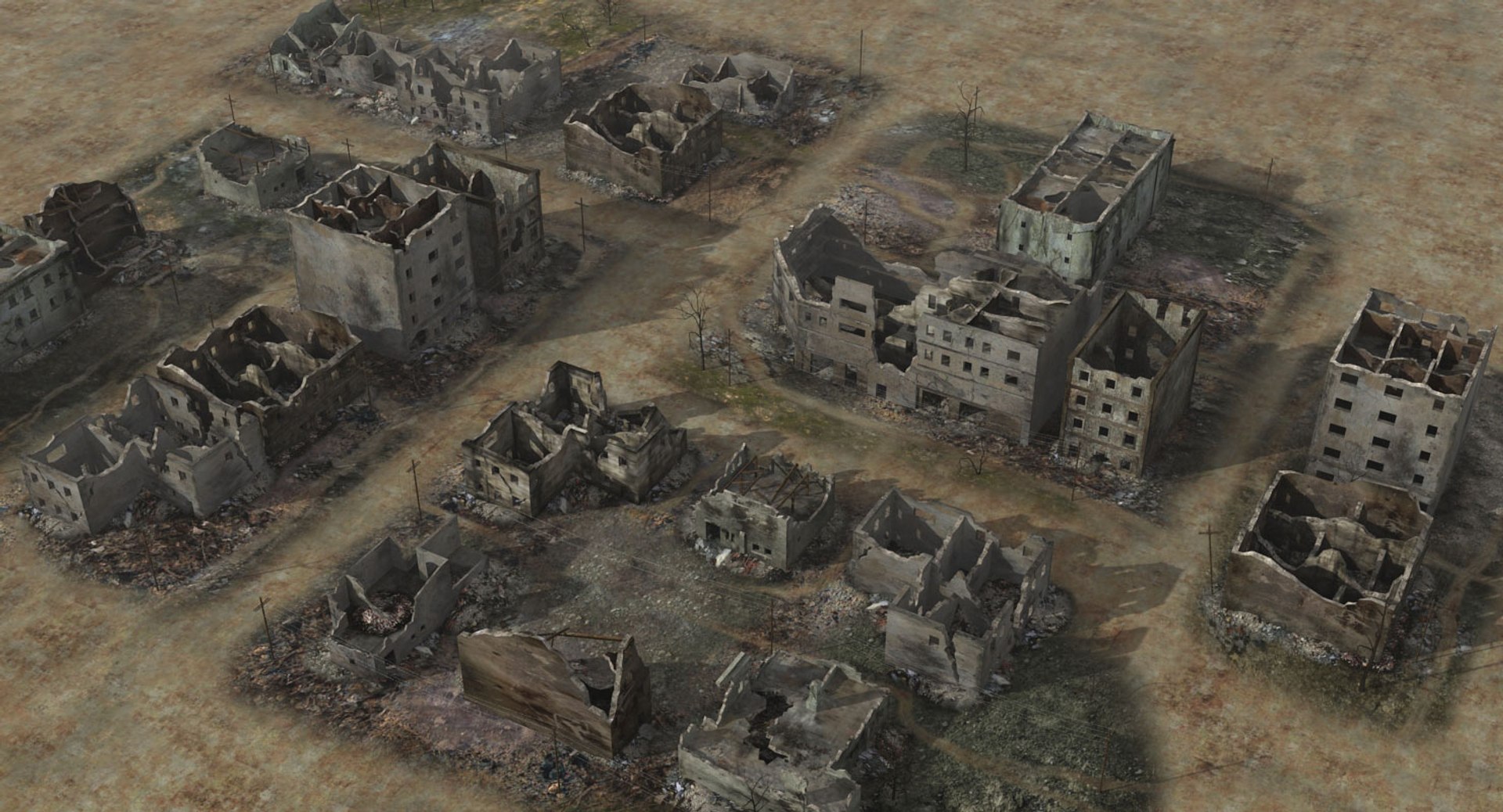 ruined city ww2 style max
