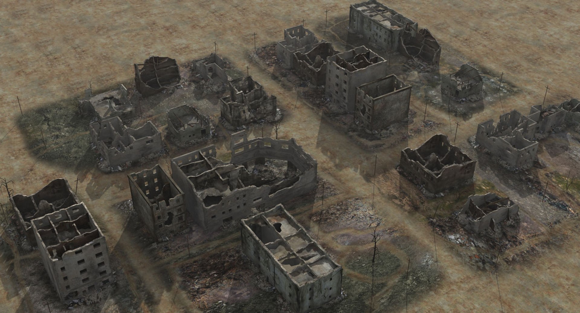 ruined city ww2 style max