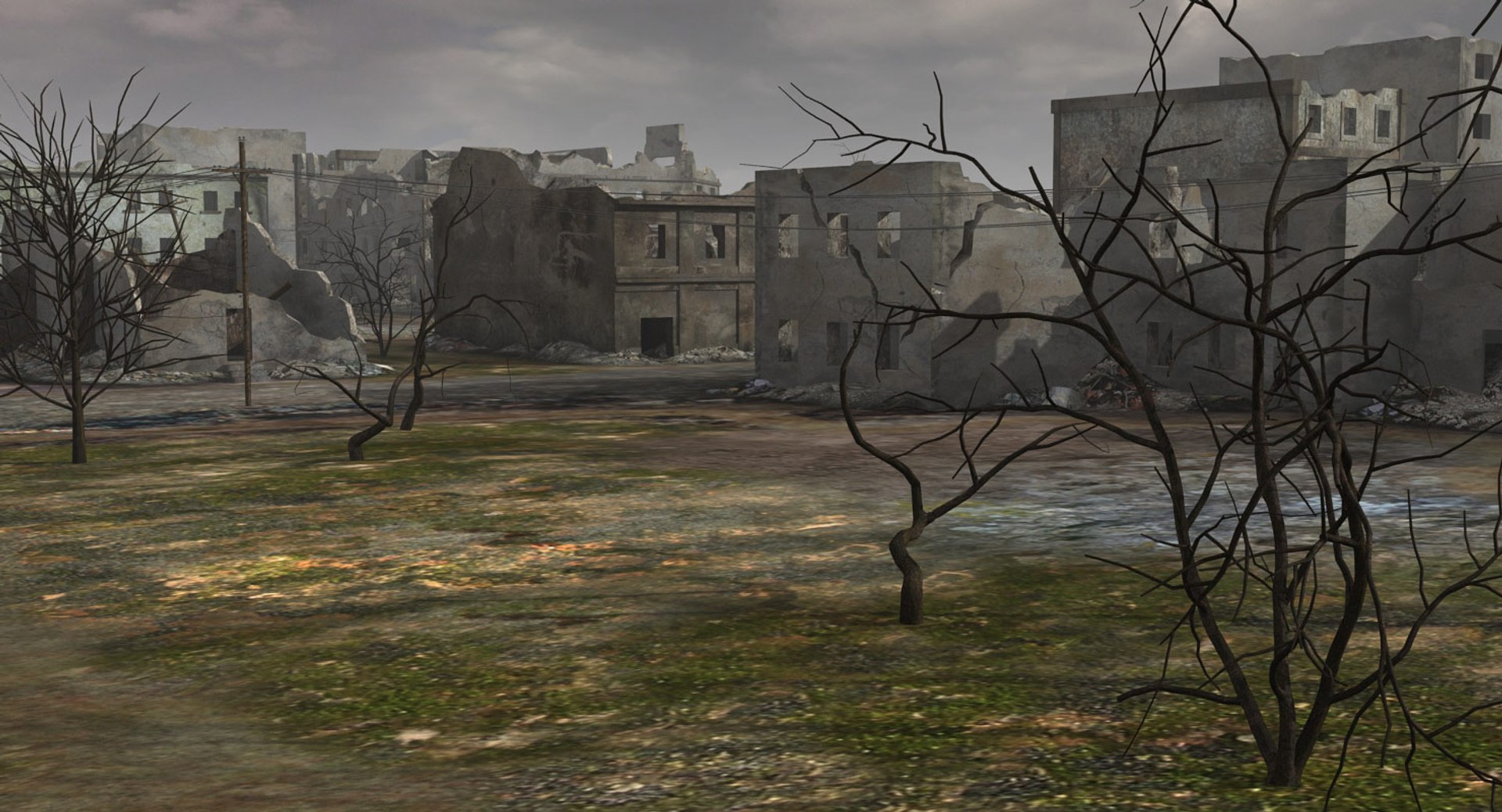 ruined city ww2 style max