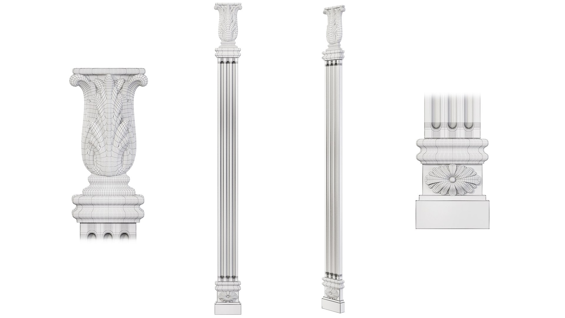 Classic Pilaster 05 3D Model - TurboSquid 2069766