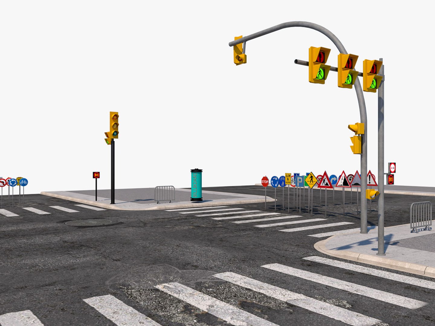 3D Model Road Street Collection - TurboSquid 2106137