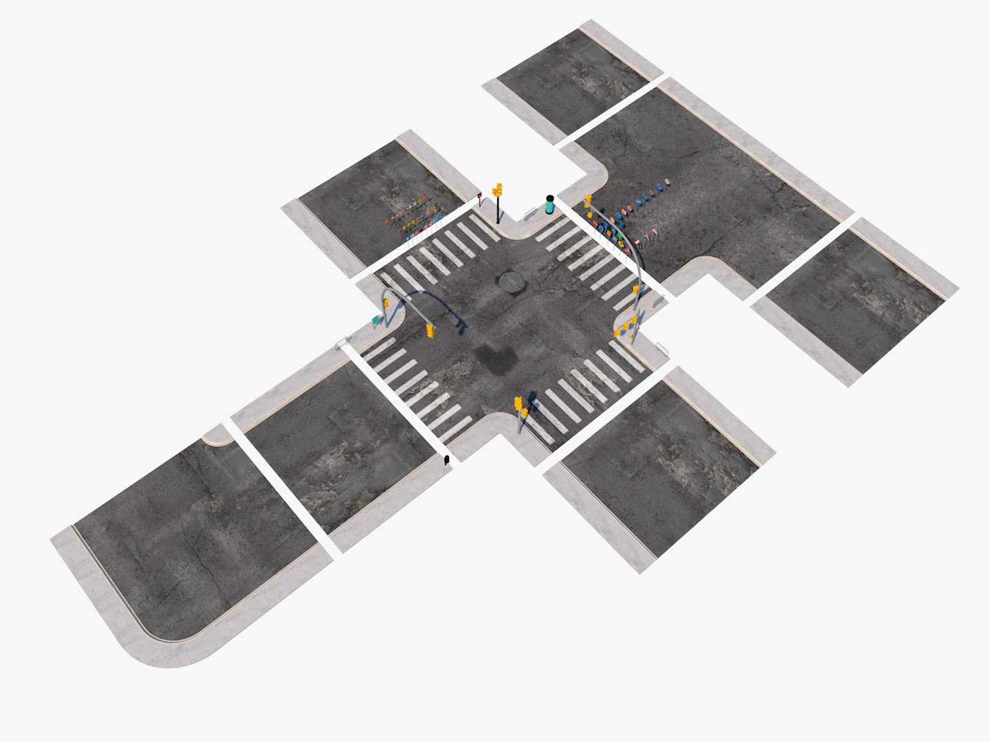 3D Model Road Street Collection - TurboSquid 2106137