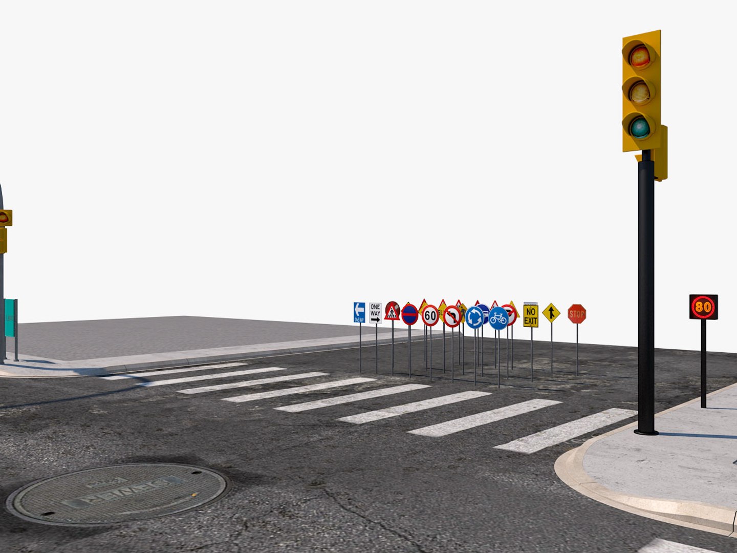 3D Model Road Street Collection - TurboSquid 2106137