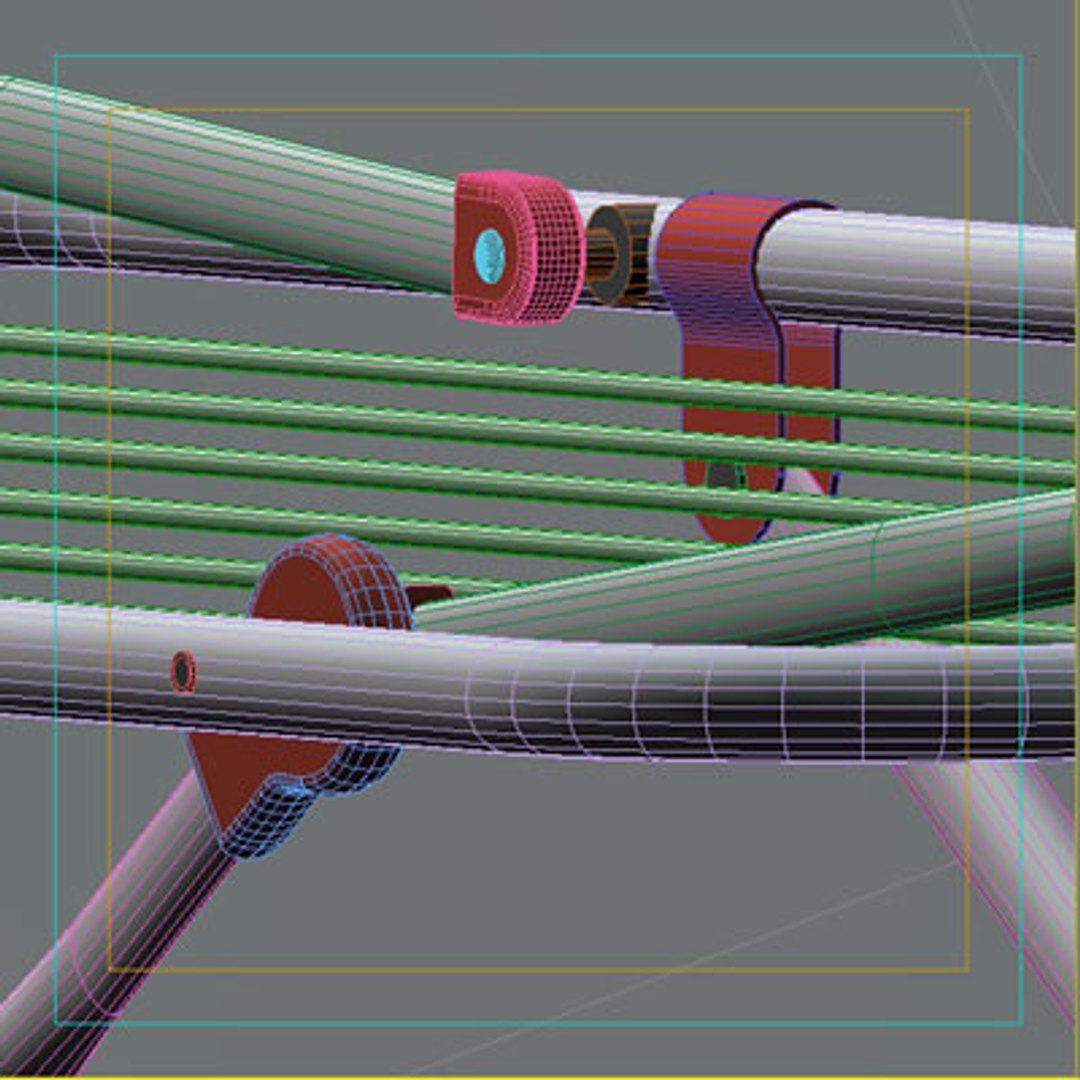 3d clothes dryer rack drying model