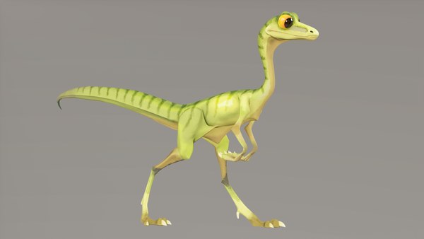 modelo 3d Personaje De Dibujos Animados Compy Animado - Dinosaurio ...
