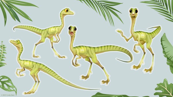 modelo 3d Personaje De Dibujos Animados Compy Animado - Dinosaurio ...