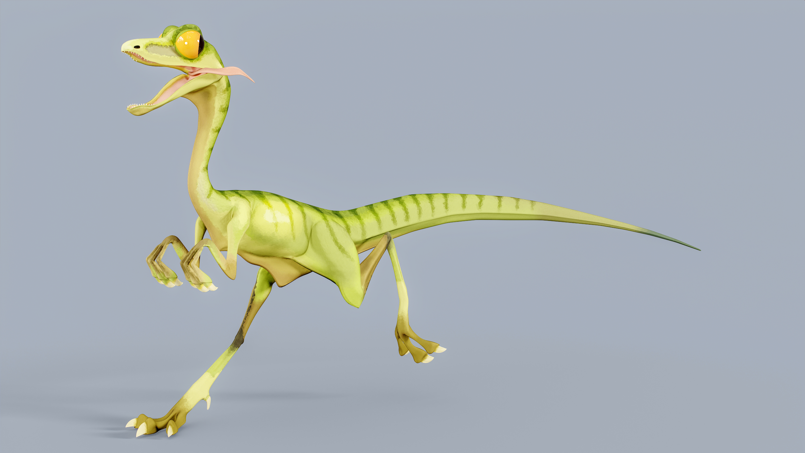 modelo 3d Personaje De Dibujos Animados Compy Animado - Dinosaurio ...
