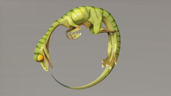 modelo 3d Personaje De Dibujos Animados Compy Animado - Dinosaurio ...