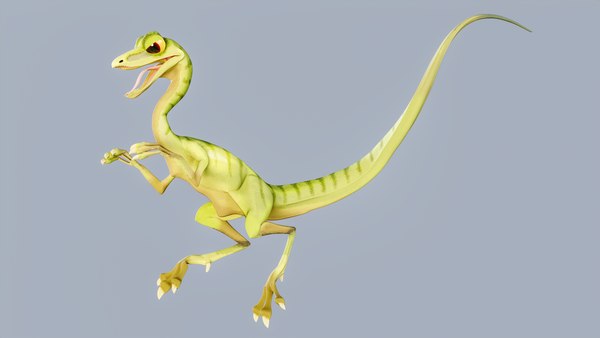 modelo 3d Personaje De Dibujos Animados Compy Animado - Dinosaurio ...