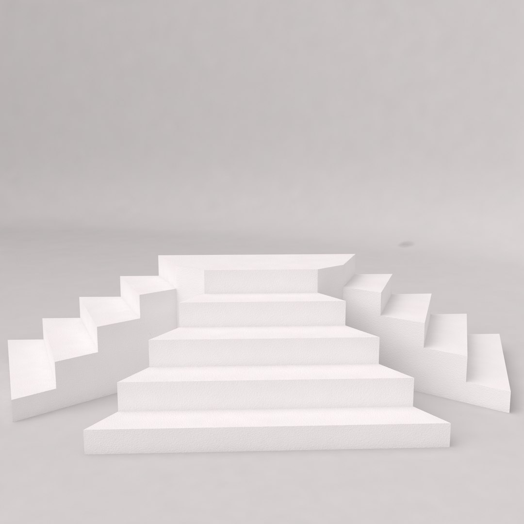 3d Multiple Stairs Model