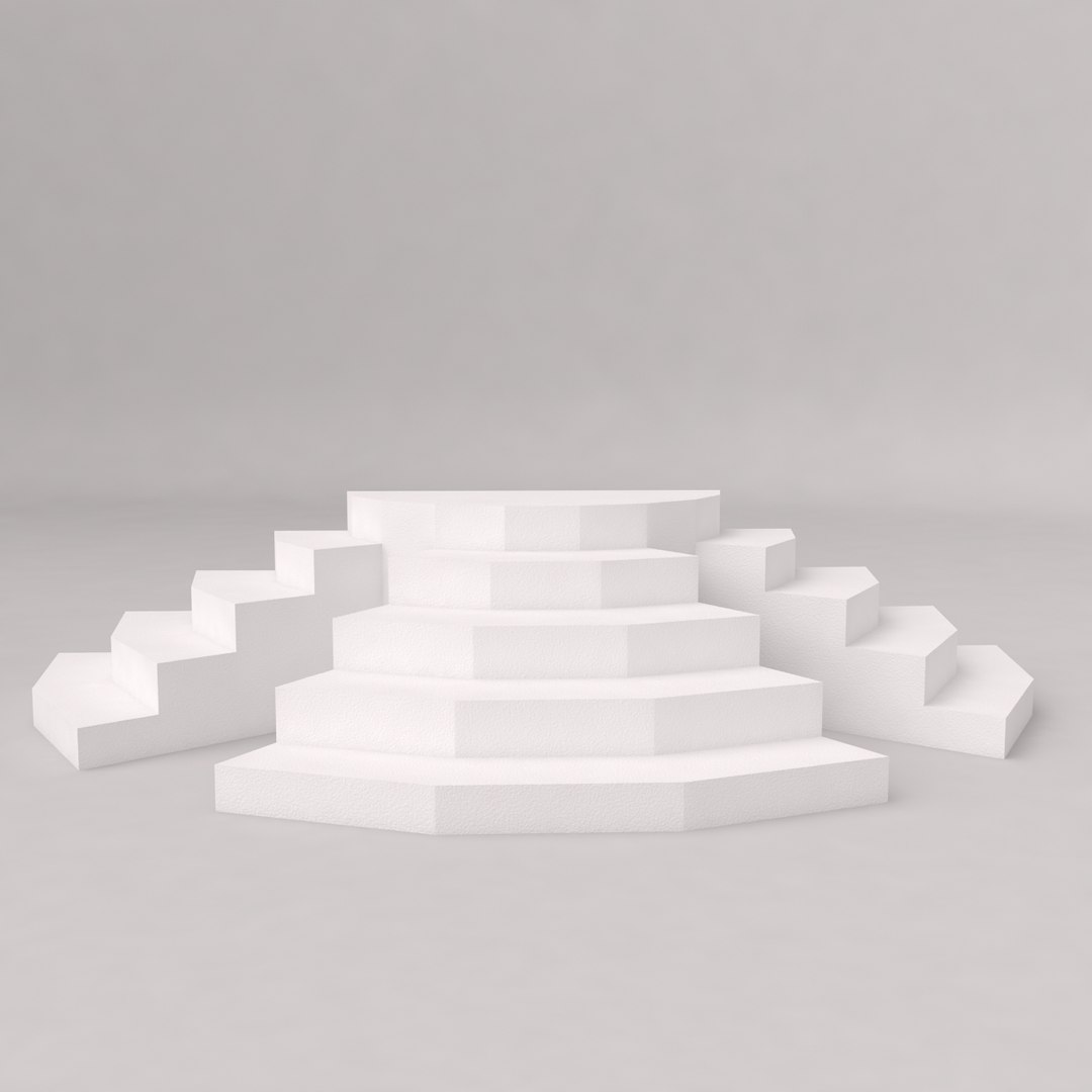 3d Multiple Stairs Model