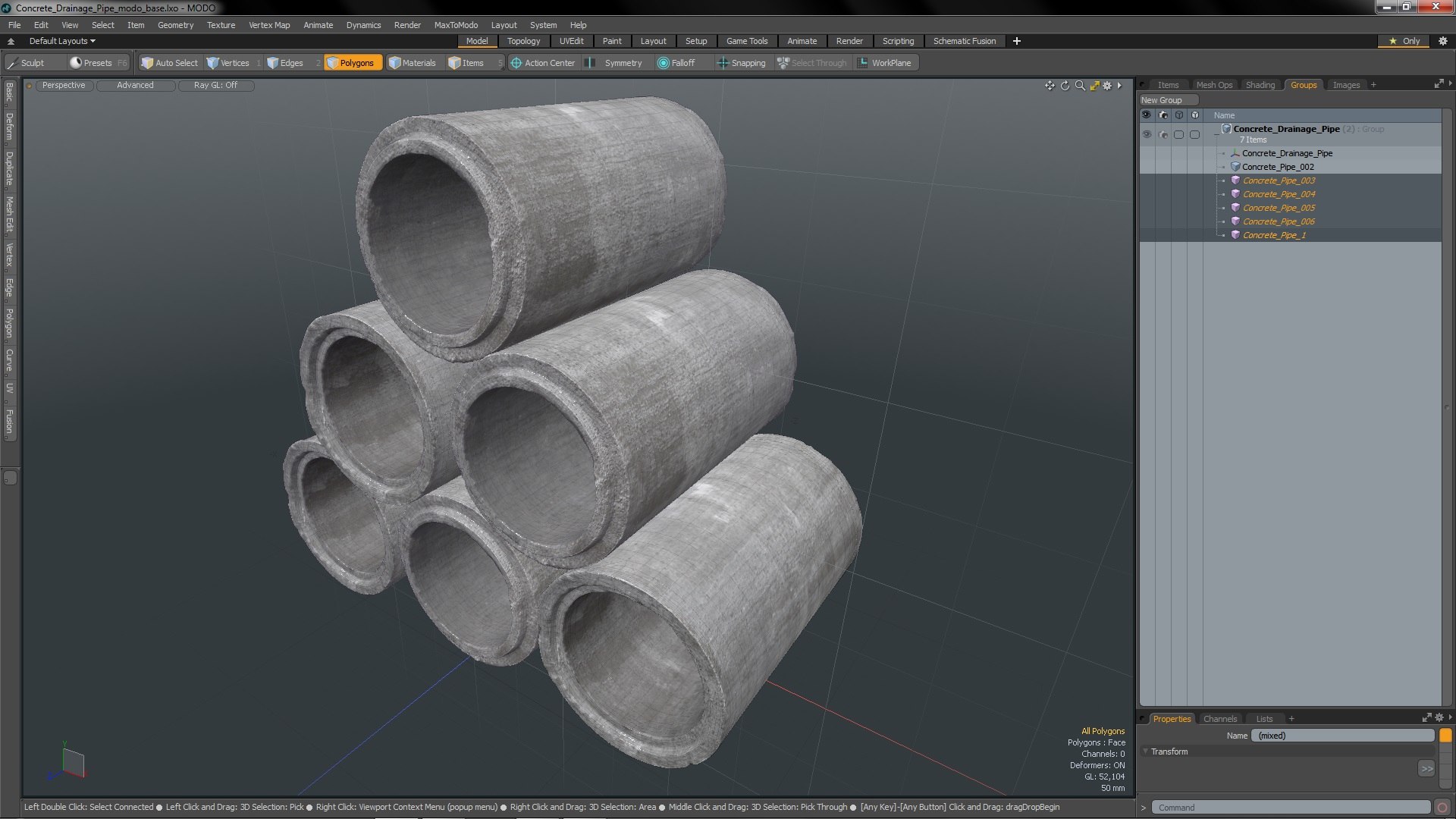 Concrete Drainage Pipe 3D model - TurboSquid 2113284