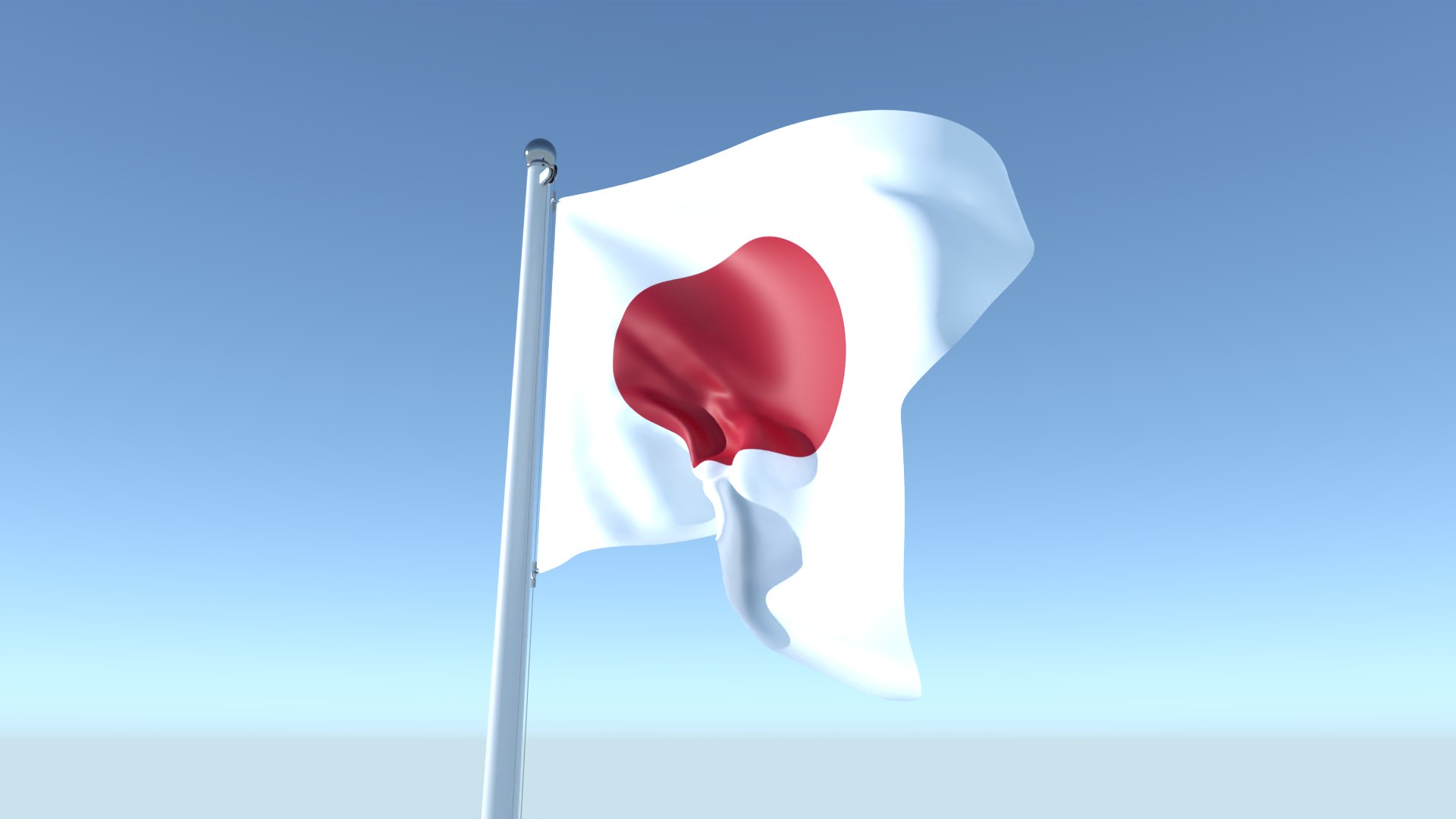 3D Model Animated Flag Of Japan - TurboSquid 1757850